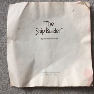 Wall Decor | Vintage The Ship Builder Plate By Norman Rockwell 198 ...